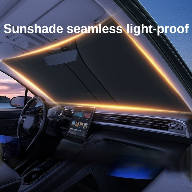 Car sunshade front glass sunshade curtain board car foldable car ...