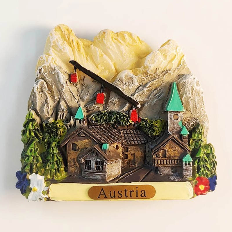 Austria Travelling Souvenirs Alps Fridge Magnets Vienna Karlskirche ...