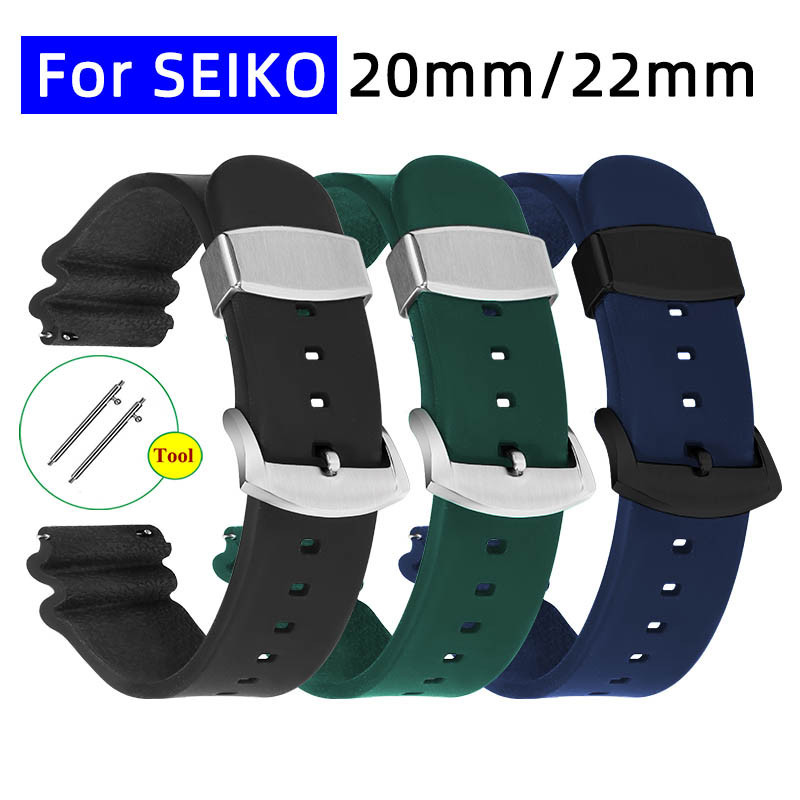 20mm 22mm Diver Rubber Silicone Watch Strap Quick Release Watch Band ...