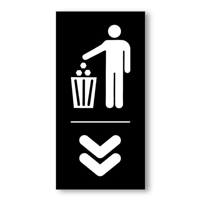 Acrylic Board Dispose of Trash in the Place | Acrylic Label Sign Sign ...