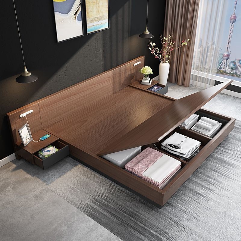 {SG Sales} Tatami Storage Bed Single/Queen/King Bed Nordic Tatami High ...