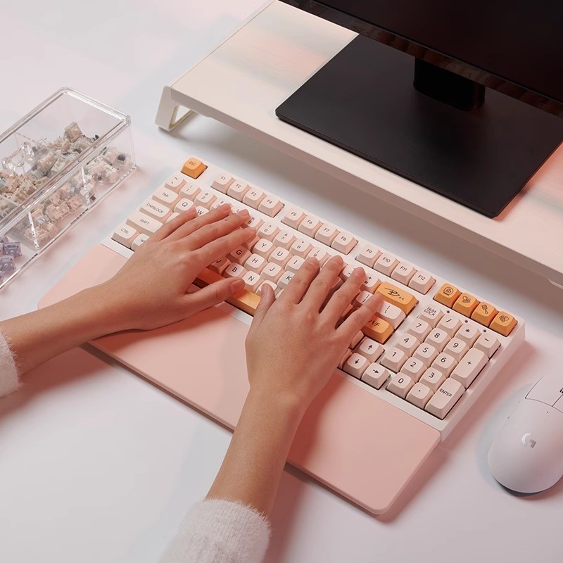 Black/Pink Mechanical Keyboard Silicone Wrist Rest Keyboard Rest Wrist ...