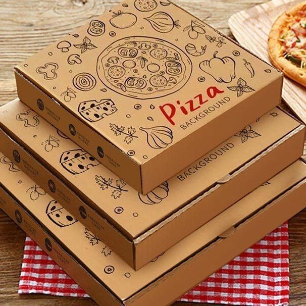 color pizza box Pizza Takeout Box 7/9/10/12 Inch Pizza Box Corrugated ...