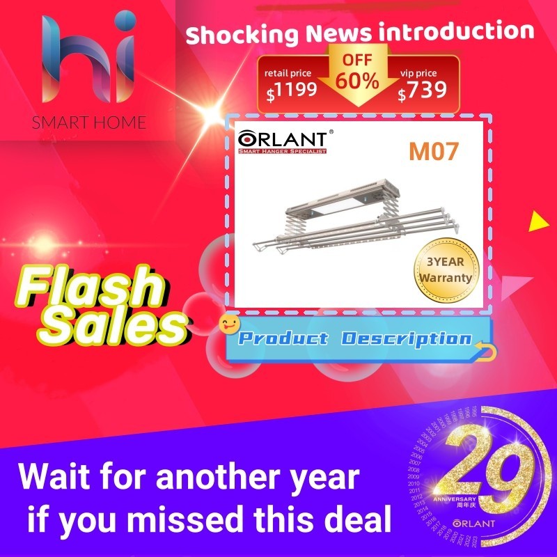 Orlant Smart Clothes Hanger M07 - Champagne Gold Multi-Pole Design with ...