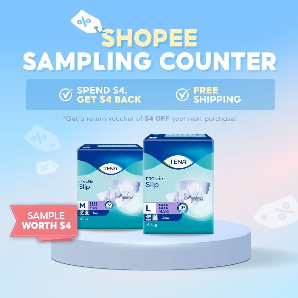Sample Tena Slip Maxi Adult Diaper 2pc Shopee Singapore