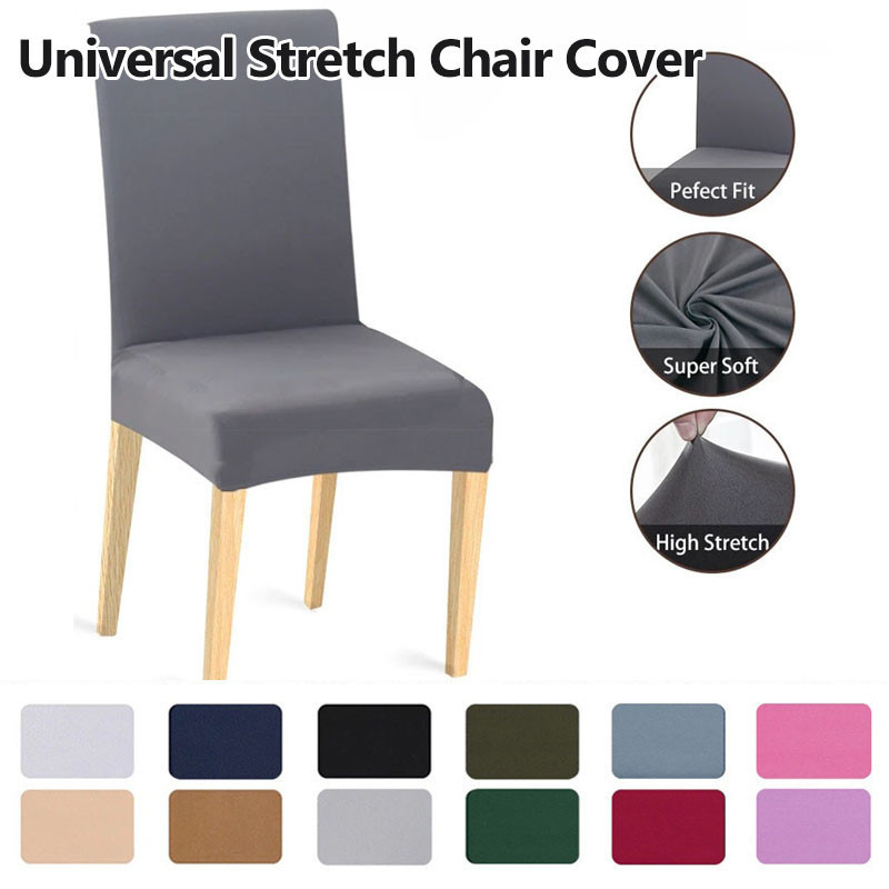 Stretch Elastic Seat Cover Universal Dining Chair Cover Flexible ...