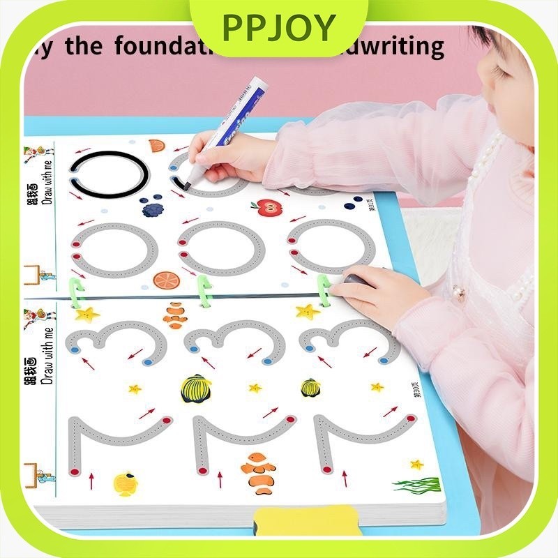 (64/136 Pages) Kids Magic Tracing Workbook with Erasable Pen Control ...