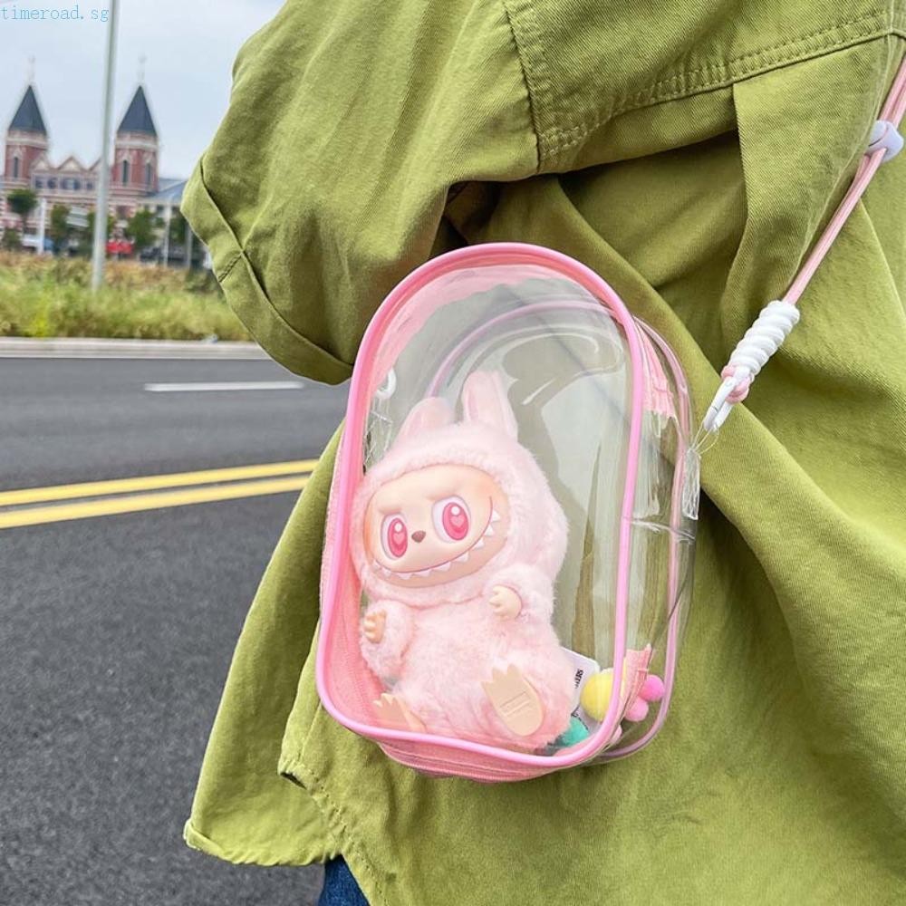 TIMEROAD Labubu Clear Outdoor Doll Bag, Labubu V2 Doll with Keychain ...