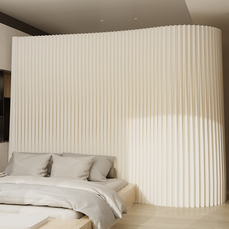 Folding Mobile Screen Partition Wall Telescopic Office Living Room ...