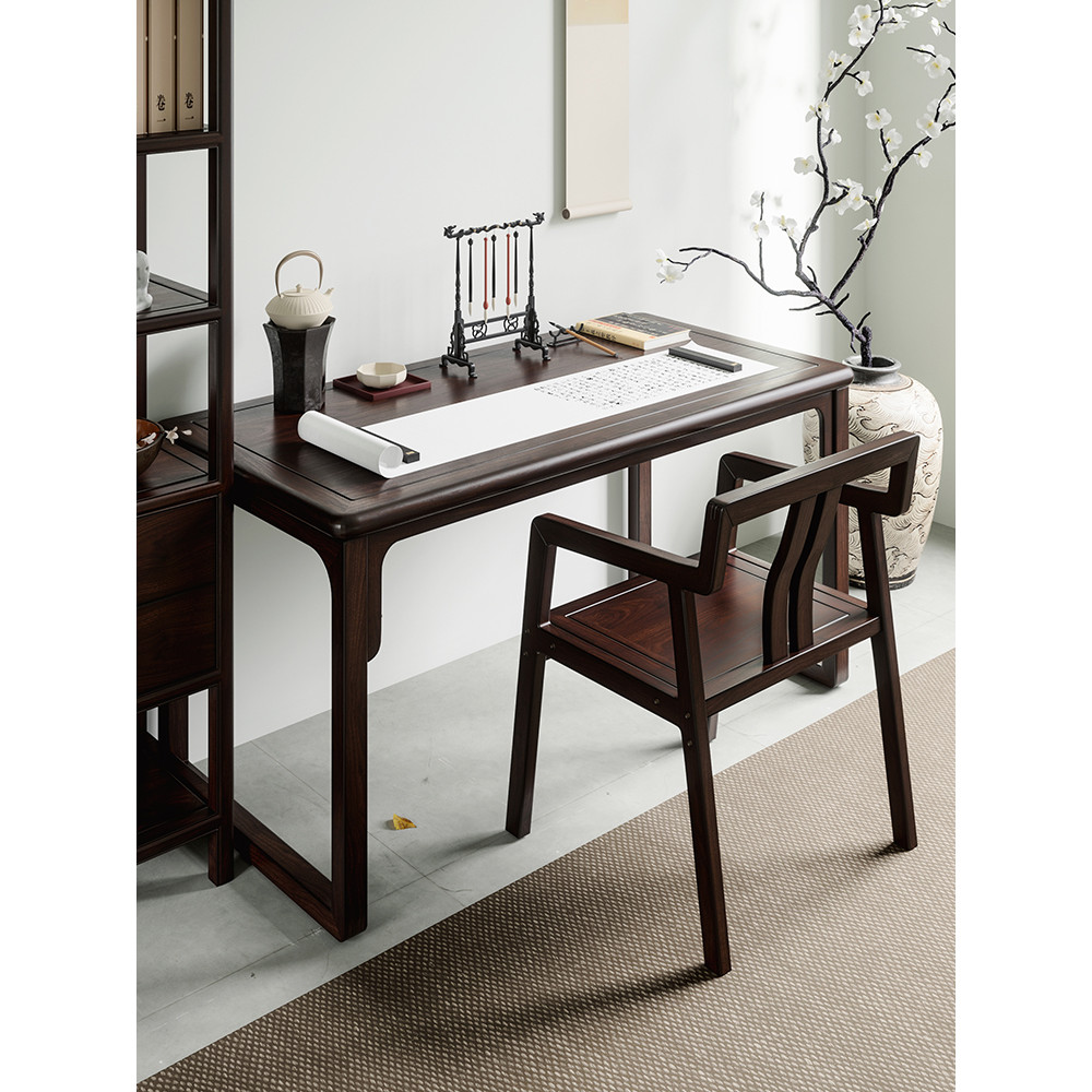 New Chinese Style Calligraphy Desk Solid Wood Desk Drawing Table Simple ...
