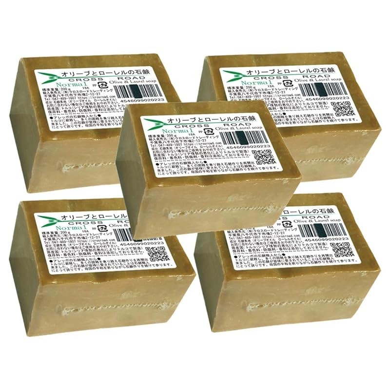【Direct from Japan】Olive and Laurel Soap, Normal, 200g x 5 pieces [Gift ...