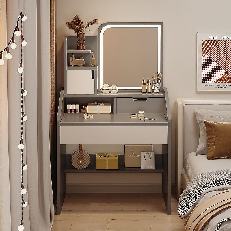 【SG Sellers】Makeup Table Dresser With LED Light Stool HDB Storage ...