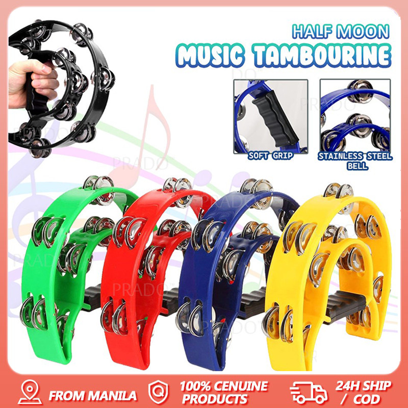 Half Moon Tambourine Musical Instruments Hand Bells Band Tambourine ...