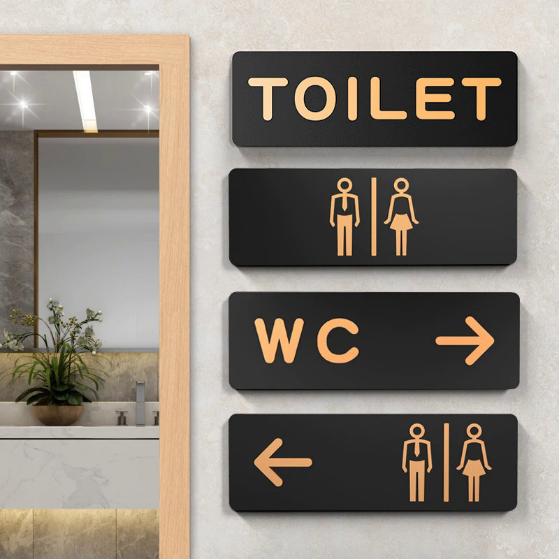 YY Toilet Signage Men and Women Bathroom Signs WC Public Toilet Guide ...