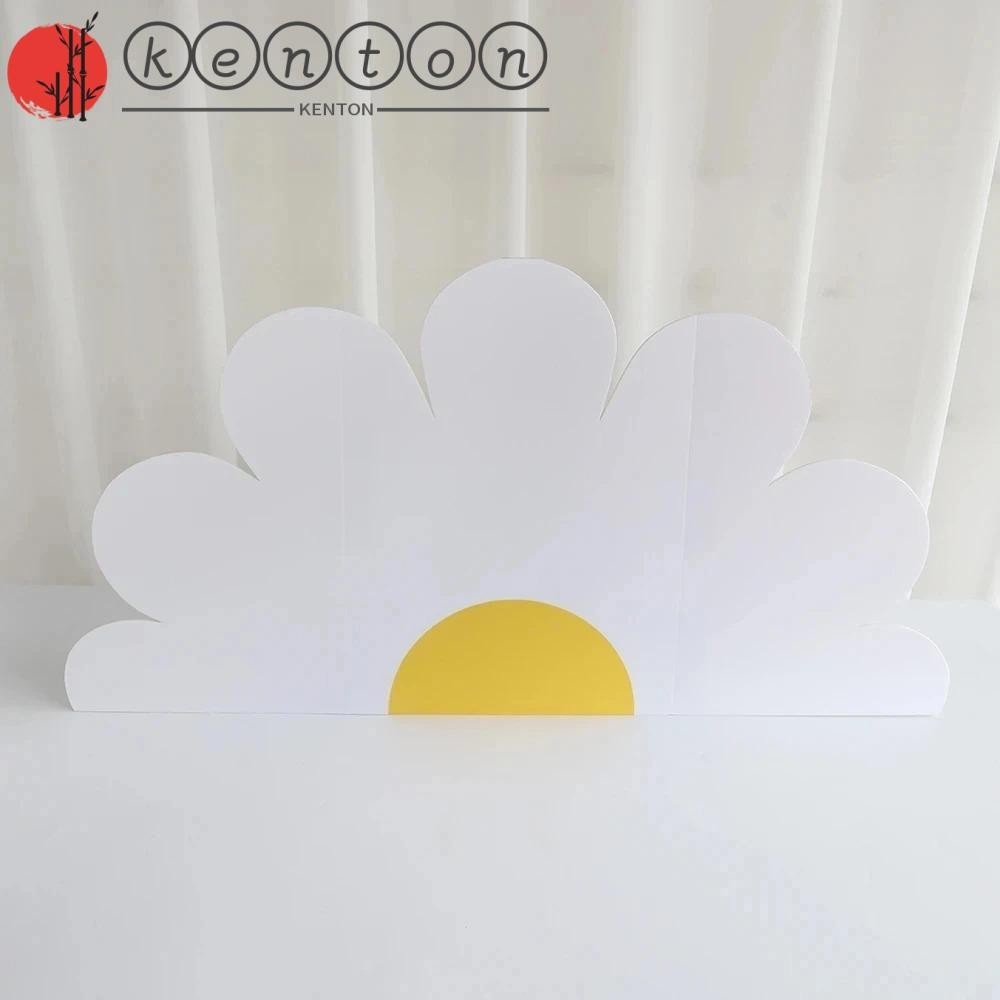 KENTON DIY Cardboard Cutout, White Cute Daisy Party Background, Party ...