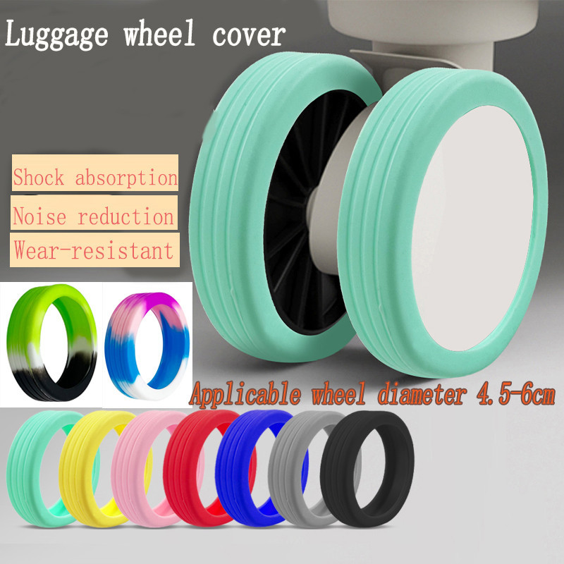 8Pcs Luggage Wheel Protection Cover, Silicone Trolley Case Silent ...