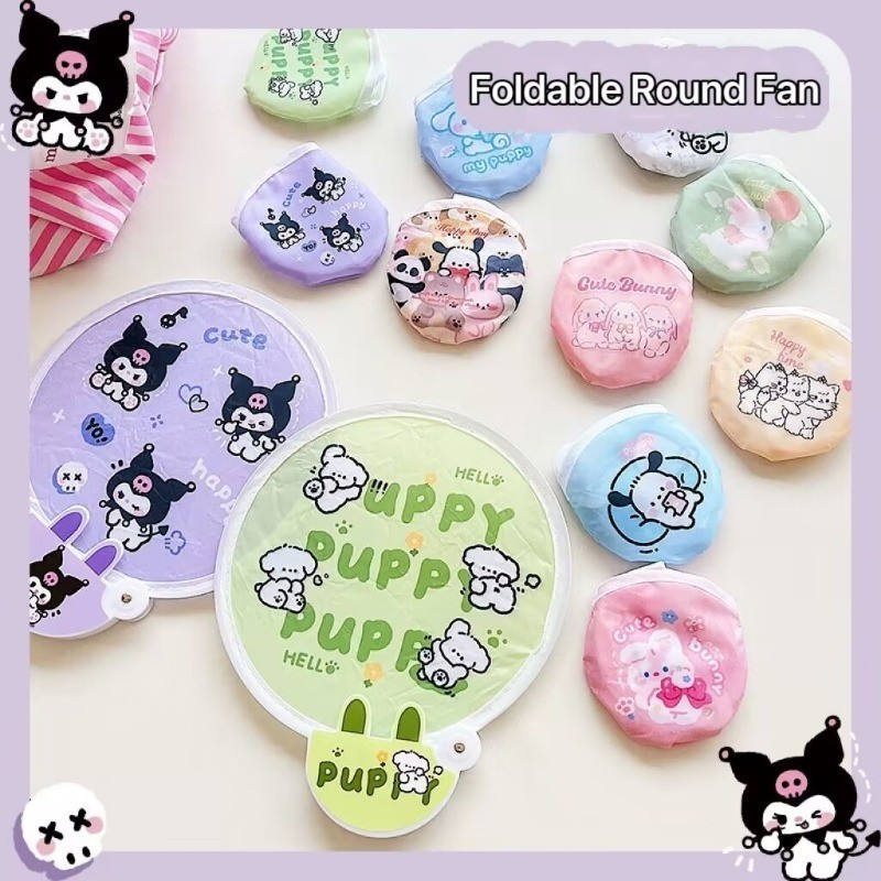 Sanrio Kuromi Cinnamoroll Melody Foldable Hand Fan Cute Cartoon Kid ...
