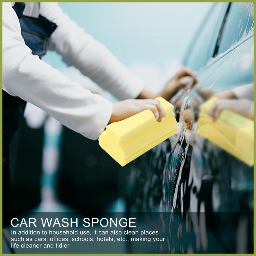 Car Wash Scrubber Sponge 2X Easy Grip Thick Foam Scrubber Strong ...