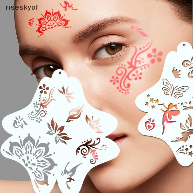 riseskyof Stencils For Body Painting Face Art Stamps Temporary Tattoos ...