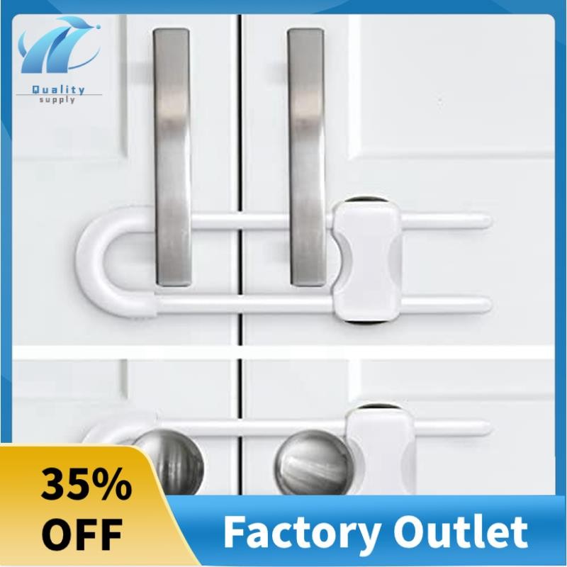 Cabinet Locks White Lock Plastic Lock for Babies, U-Shaped Child Locks ...