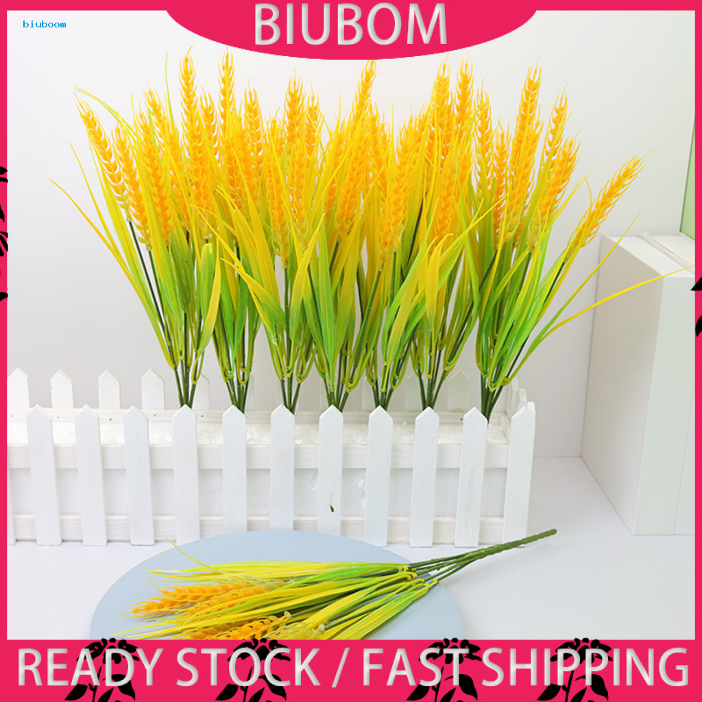 Soilless Indoor Decor Simulated Rice Cob Realistic Artificial Wheat ...