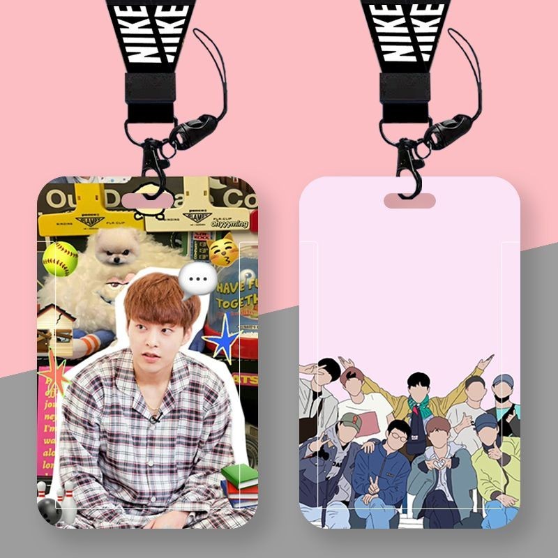 Exo Whole Member Peripheral Student Card ID Work Card Lanyard Cartoon ...