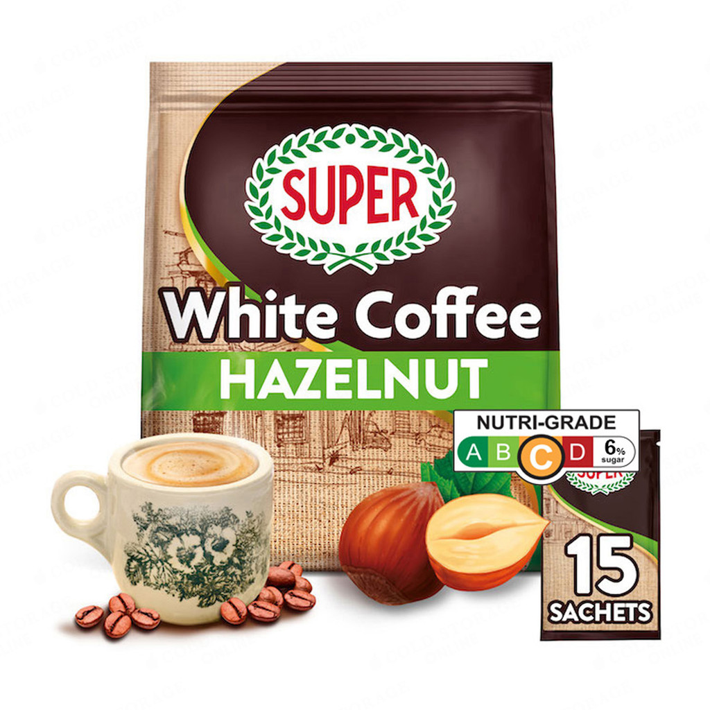 Super 3 In 1 Hazelnut White Coffee 15x33g | Shopee Singapore