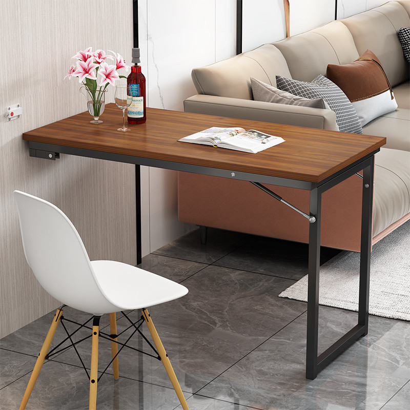 Solid Wood Wall-Mounted Folding Dining Table Simple Wall Folding Table ...