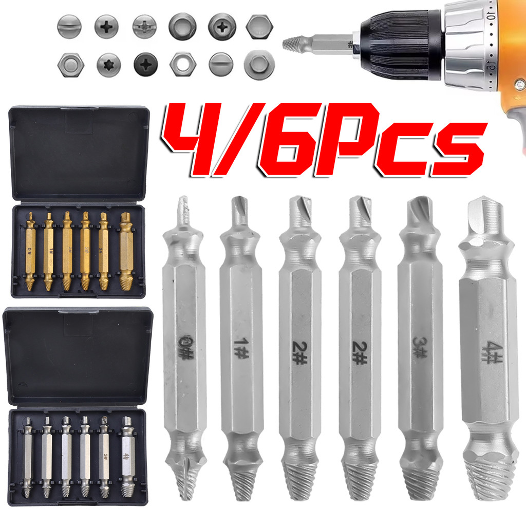 Double-Ended Screw Extractor - For Stripped Broken Stuck Screw ...