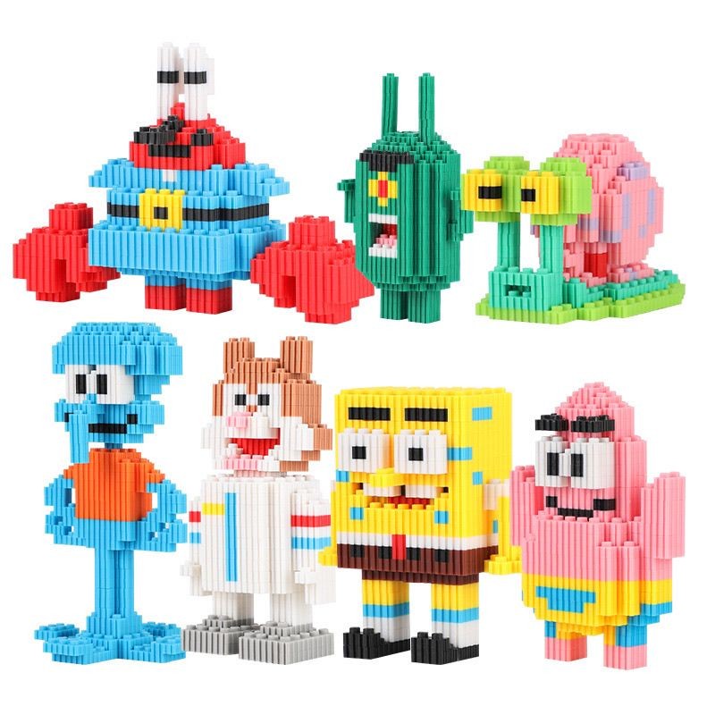 Influencer Particle Building Block Gift SpongeBob SquarePants Pie Big ...