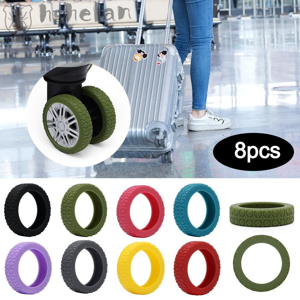 HSHELAN Travel Luggage Caster Shoes, Noise Wheels Guard Cover Damping ...