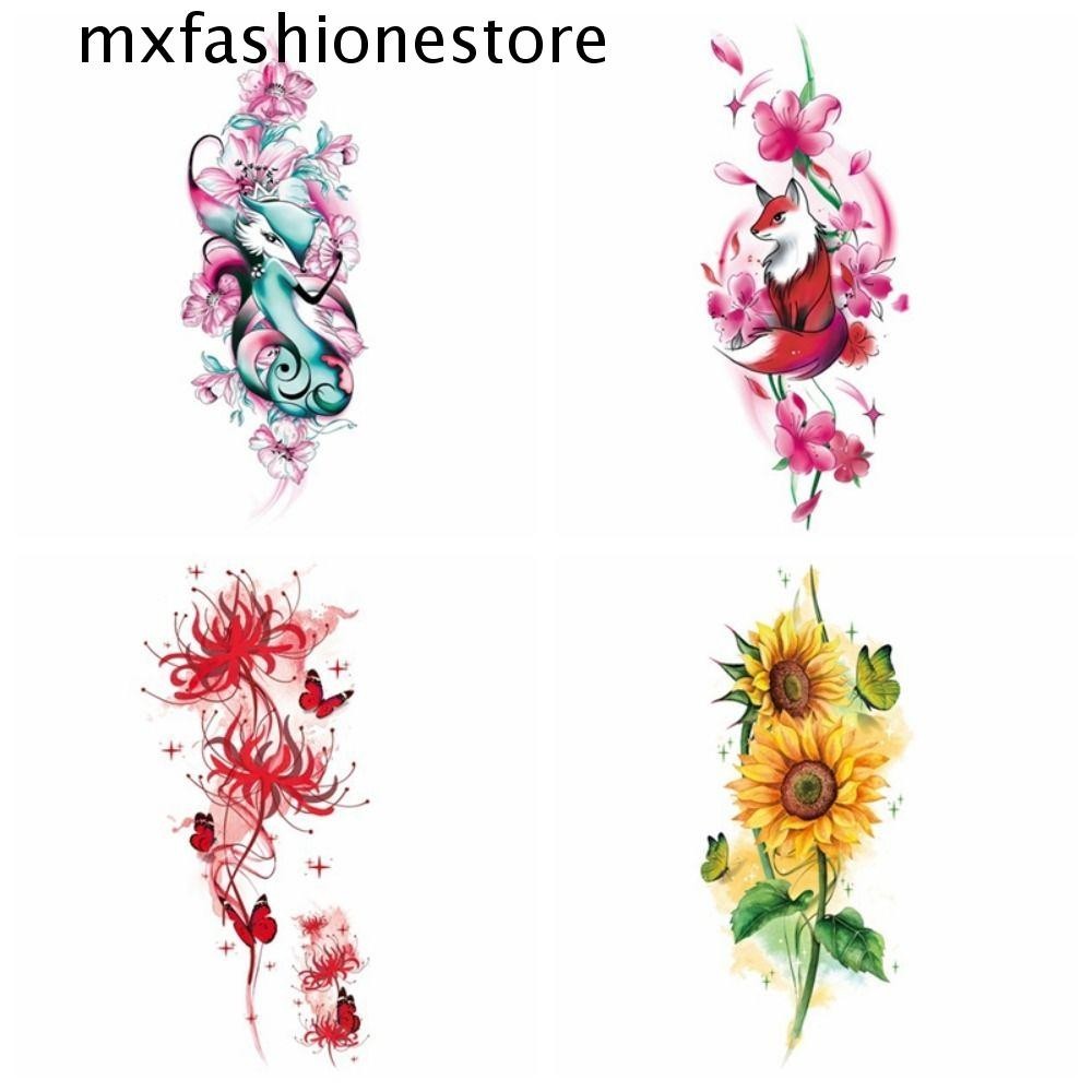 MXFASHIONE Ink Painting Tattoo Sticker, Personalized Waterproof Arm ...