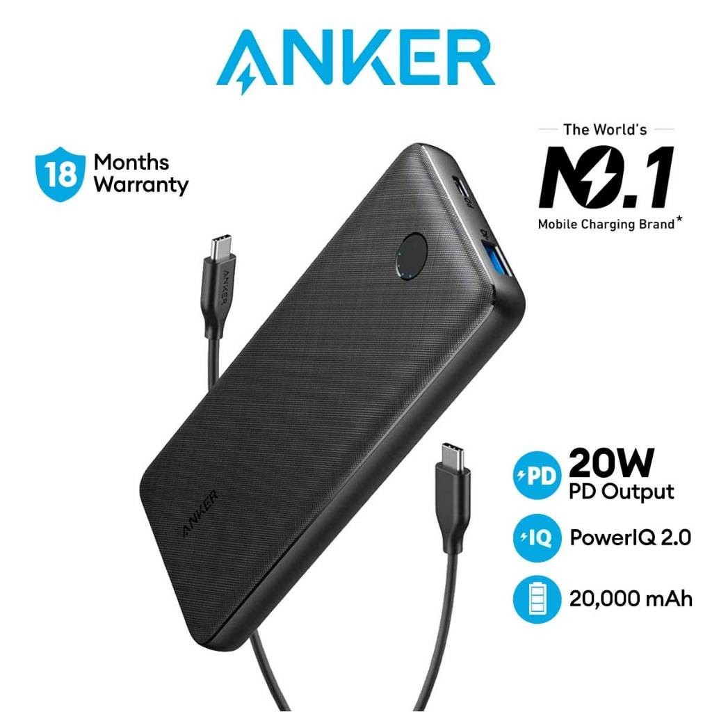Anker Powerbank Fast Charging PowerCore Powerbank 20000mah Portable ...