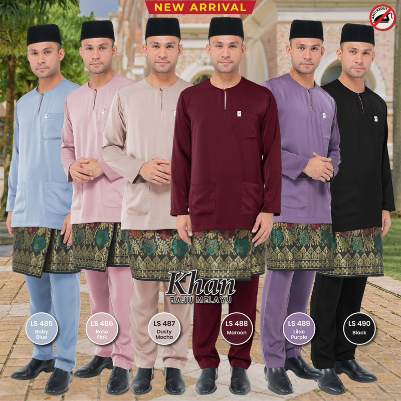 Baju Melayu Teluk Belanga Slim Fit Baju Melayu KHAN Baju Melayu Lelaki ...