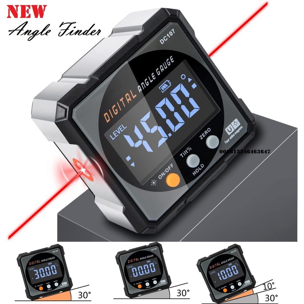 Digital Angle Finder Laser Measurement Tool Inclinometer Angle ...