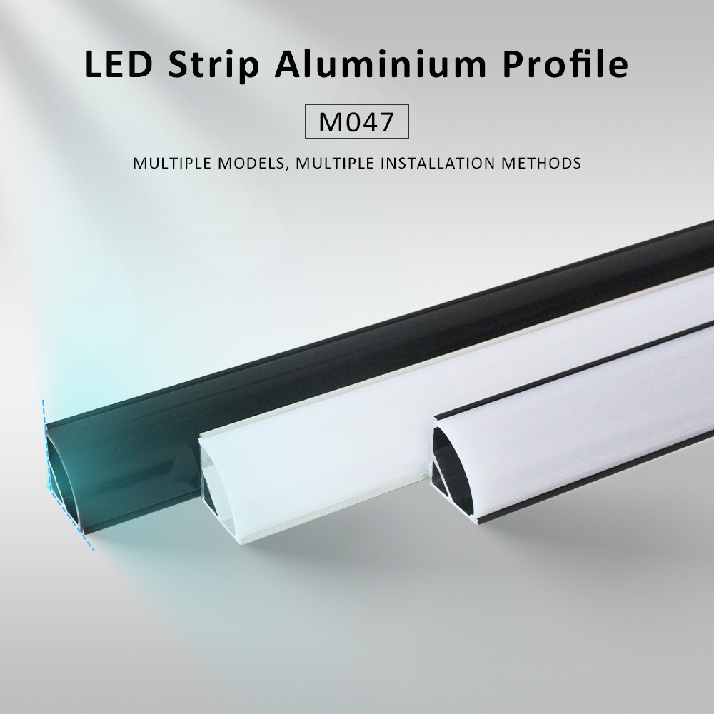 LED Corner Aluminium Profile 50CM Channel Holder Diffuse for Led Strip ...
