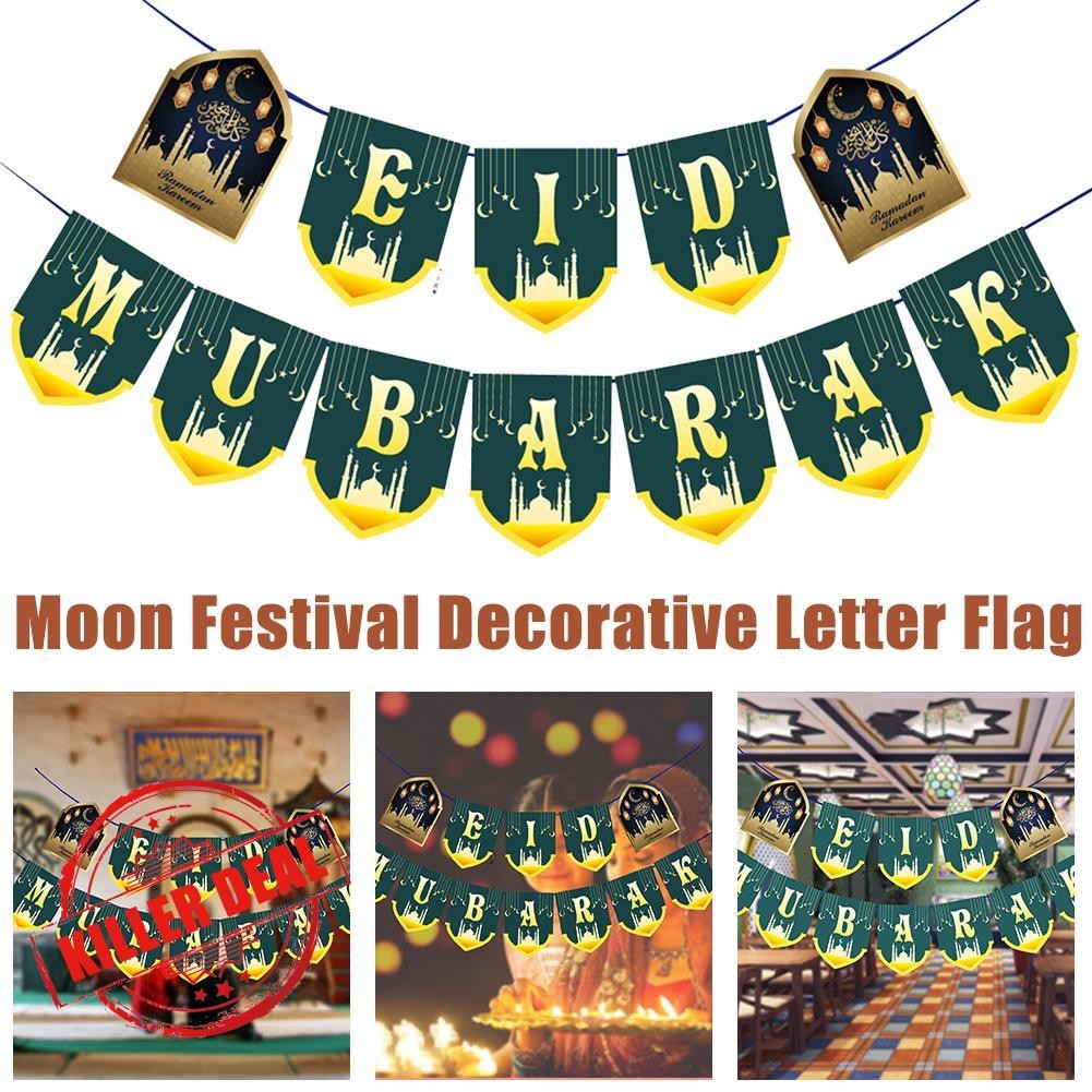 2025 Hari Raya Flag Pulling Decorations Star And Moon Decoration Eid ...