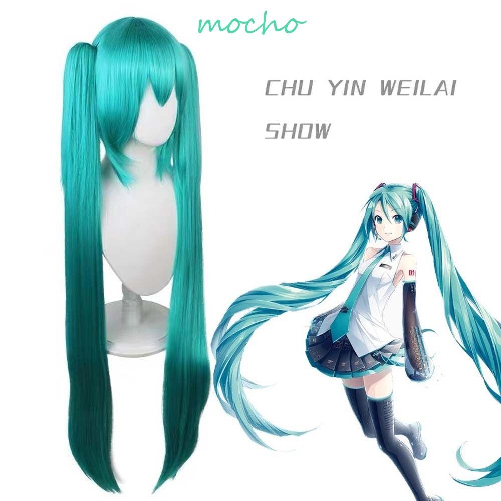 MOCHO Vocaloid Wigs Long Straight Ponytail Hatsune Miku Cosplay Anime ...