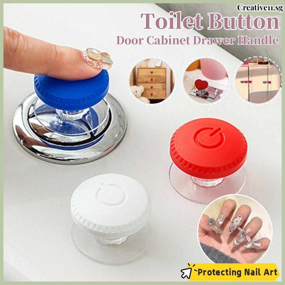 Toilet Tank Push Button Bottle Cap Shaped Long Nail Art Auxiliary ...