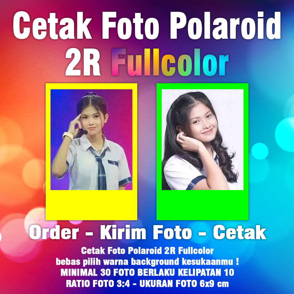 Printing POLAROID PHOTOS 2R BACKGROUNDS COLOR FAST PROCESS | Shopee Singapore