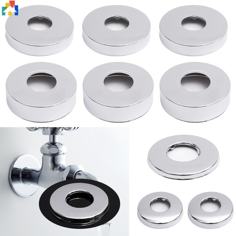 Faucet Shower Decorative Cover Stainless Steel Round Covers Beautify ...
