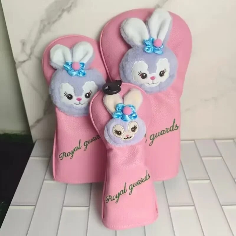 2 Colors Cute Rabbit Head Covers Set Golf Club Headcovers for Driver ...