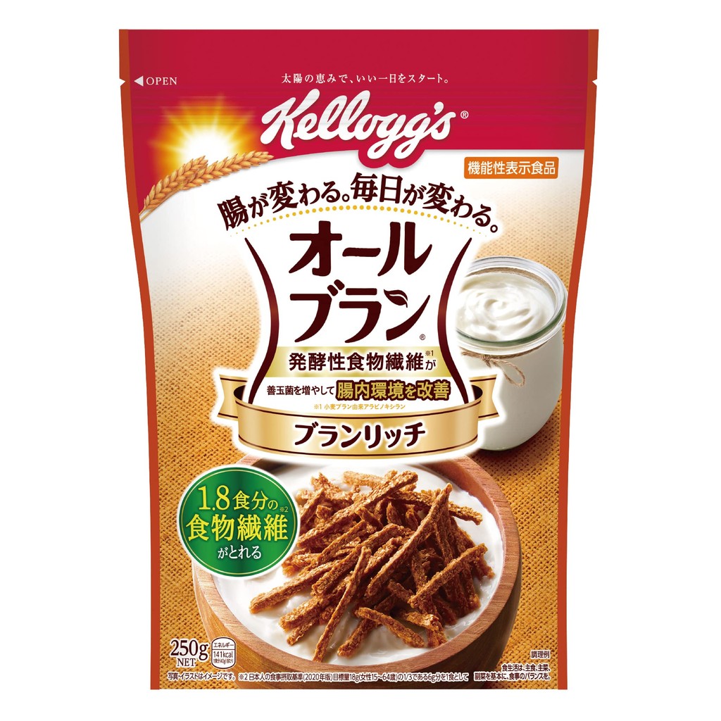Kellogg's All Bran Bran Rich 250g x 6 bags Wheat bran, intestinal ...