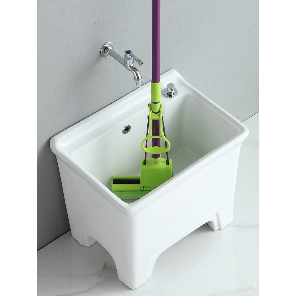 Mengyue Ceramic Large Floor Mop Pool Sink Household Balcony Outdoor ...