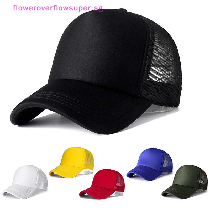 FSSG 1 PCS Unisex Cap Casual Plain Mesh Baseball Cap Adjustable ...