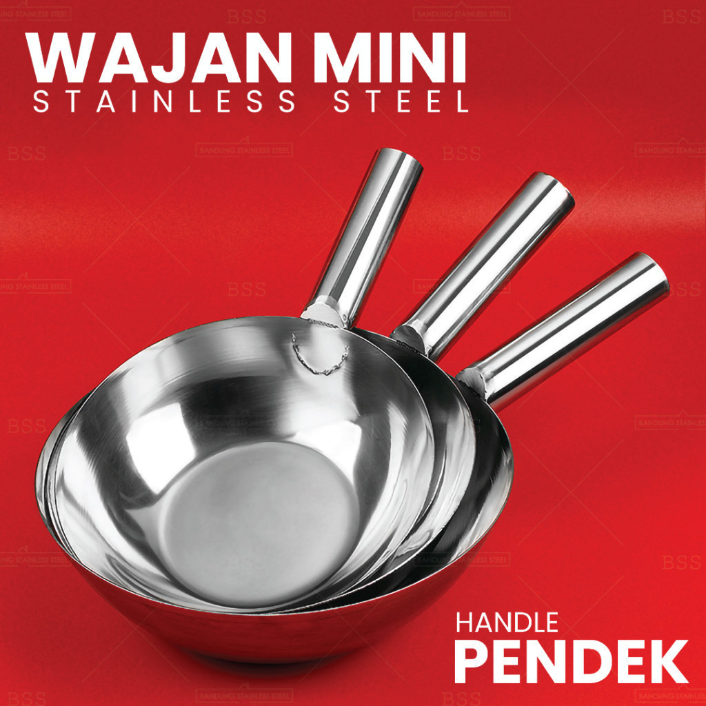 Mini Wok with One Handle Chef Wok Short Handle Stainless Steel Frying ...