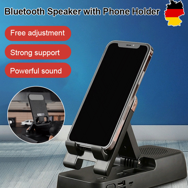 【Hot Sale】Bluetooth Speaker with Phone Holder Desktop Multifunction ...