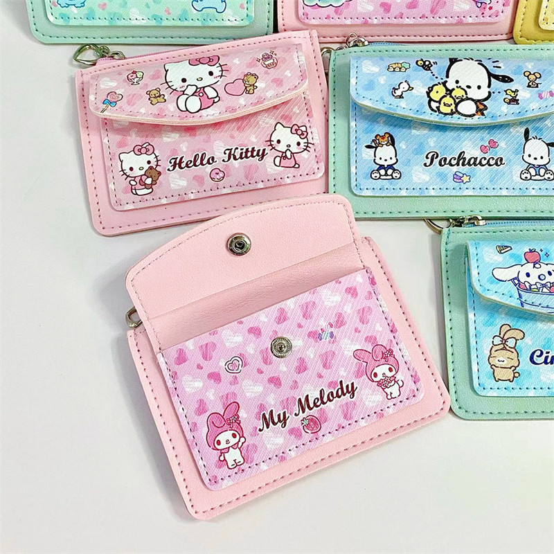 Sanrio Melody Kuromi Cinnamoroll Coin Purses PU Leather Coin Wallet ...