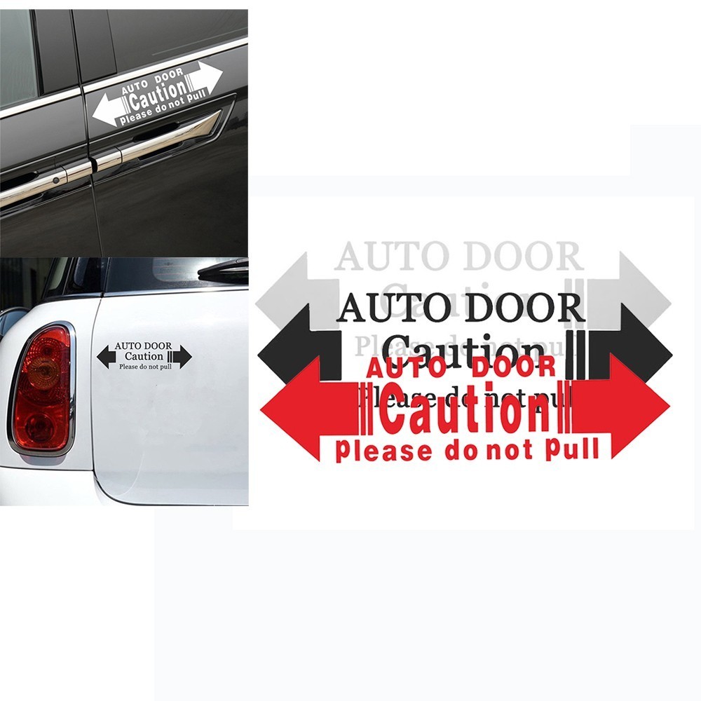 (DEAL) Automatic Door Hint Caution Please Do Not Pull Decal Car Sticker ...