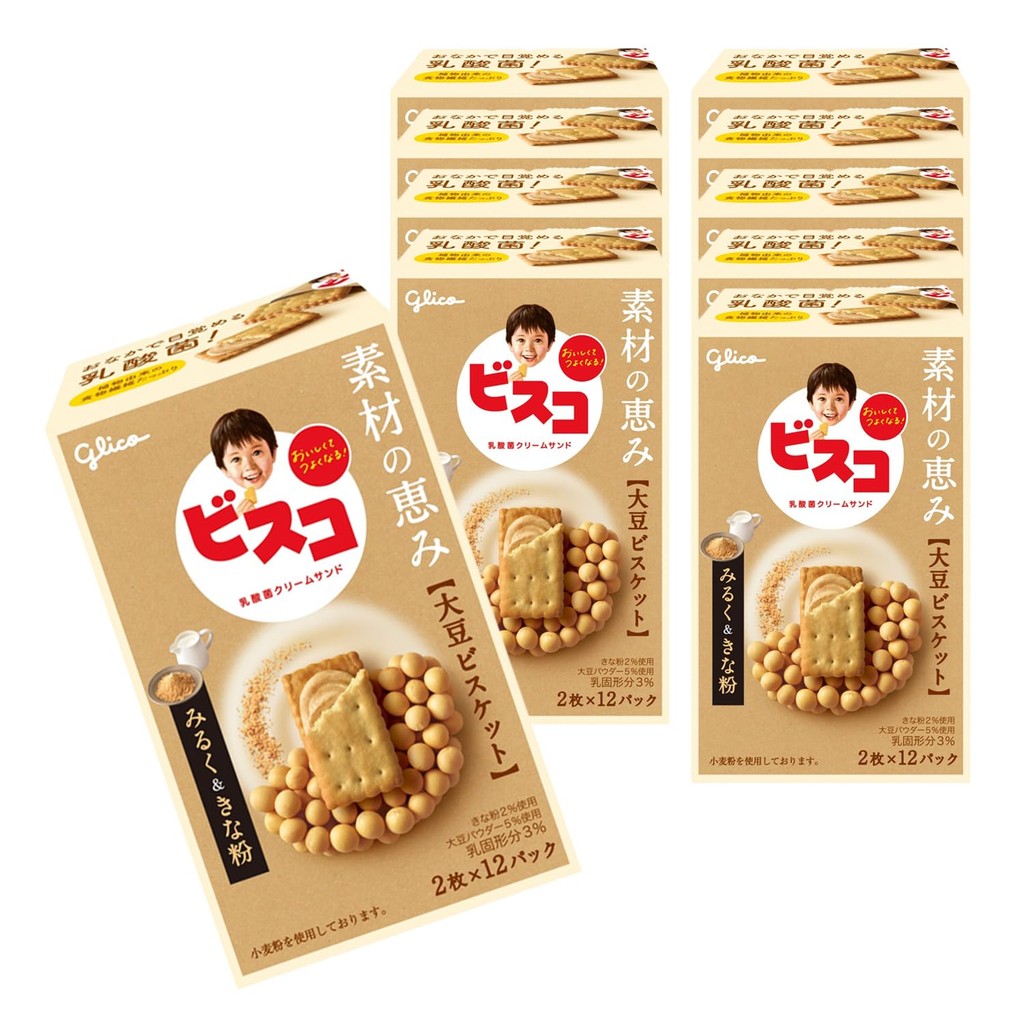 Bisco Material Blessings (Soybeans) Milk & Soybean Flour 24 pieces x 10 ...